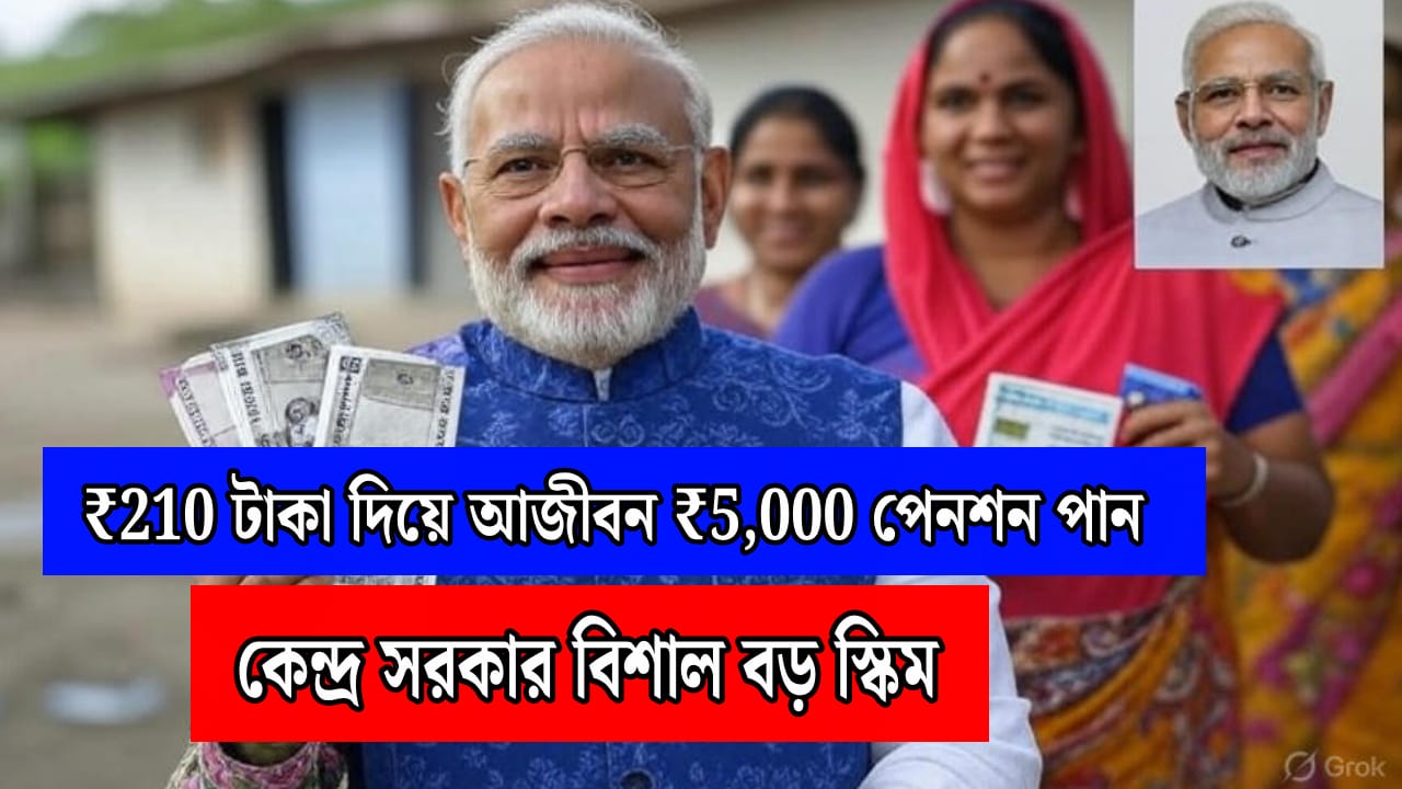 ₹210 টাকা প্রিমিয়াম দিয়ে আজীবন ₹5,000 পেনশন পান ! Central Govt APY ...